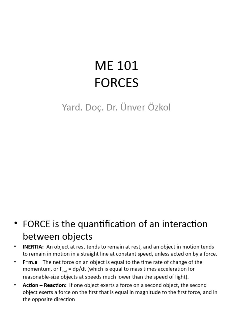 Lecture 3 Forces | PDF