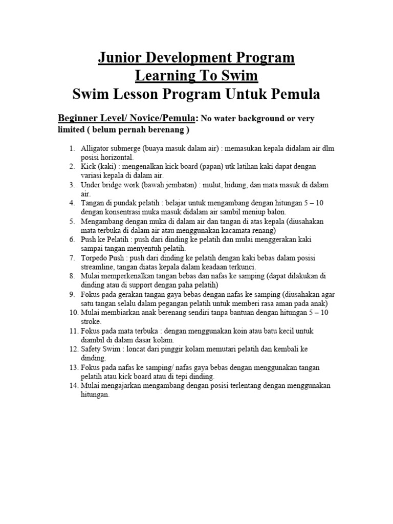 Learning To Swim | PDF | Karier & Perkembangan | Kesehatan Holistik