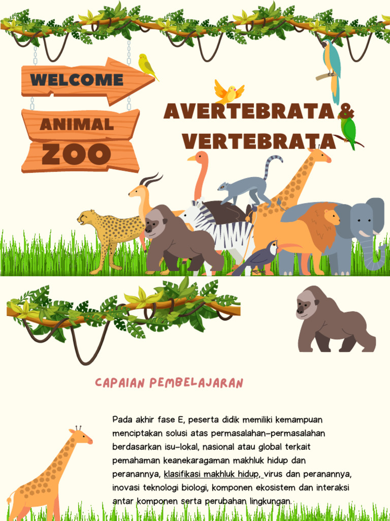 Welcome Animal ZOO Invitation Poster Landscape | PDF