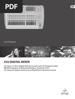 Behringer X32 Routing Worksheet | PDF | Input/Output | Sound Production