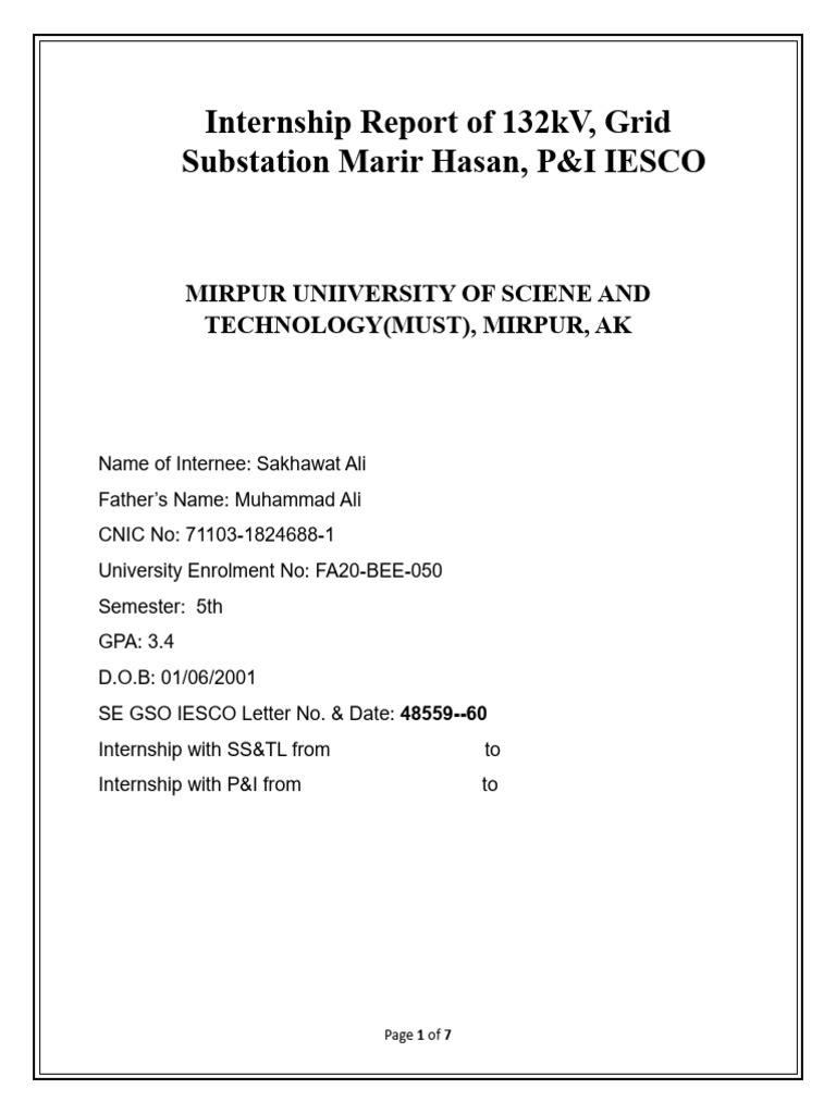 Internship Report | PDF