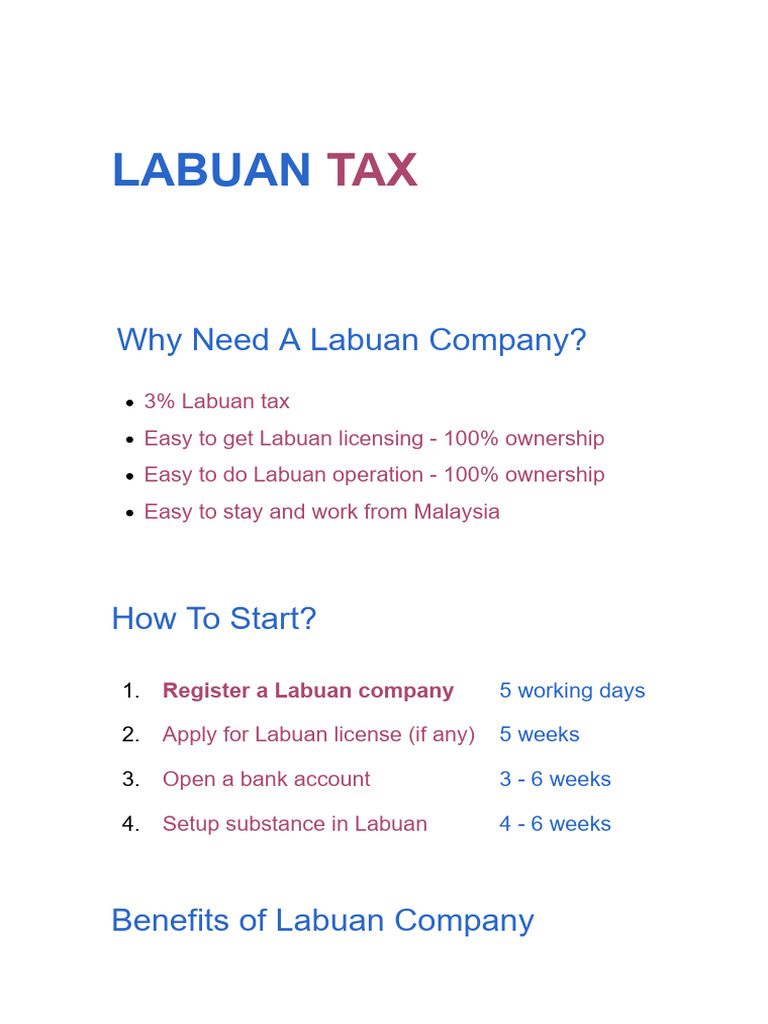Labuan Tax Benefits for Foreigners | PDF | Taxes | Dividend