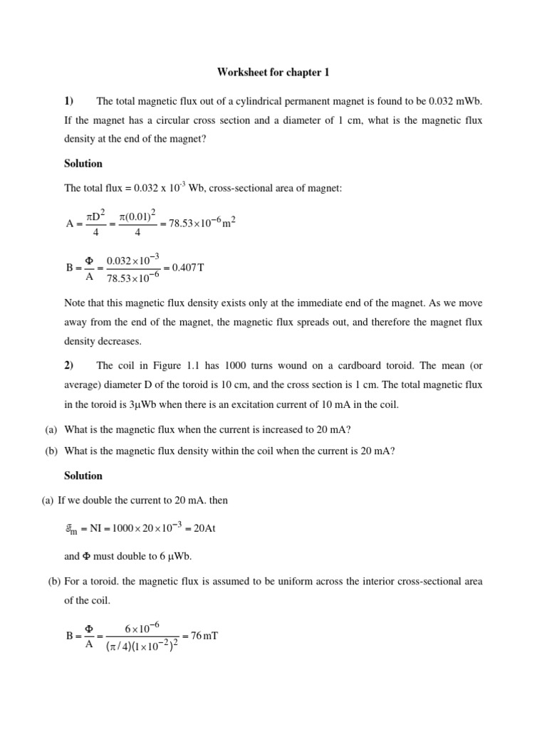 Worksheet For All Chapter | PDF