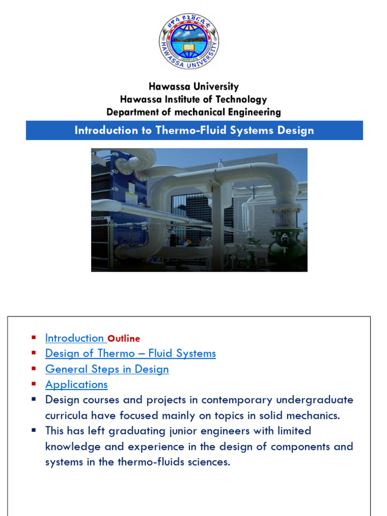 Introduction To Thermo-Fluid Systems Design | PDF