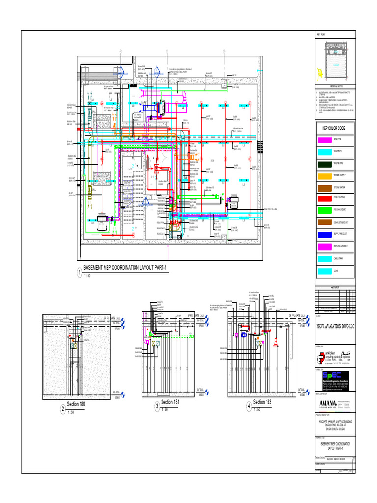 MEP Coordination Layout for Hangar | PDF | Civil Engineering | Gas ...