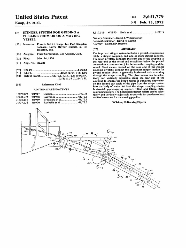 Stinger System for Guideing a Pipeline from or on a Moving Vessel | PDF ...
