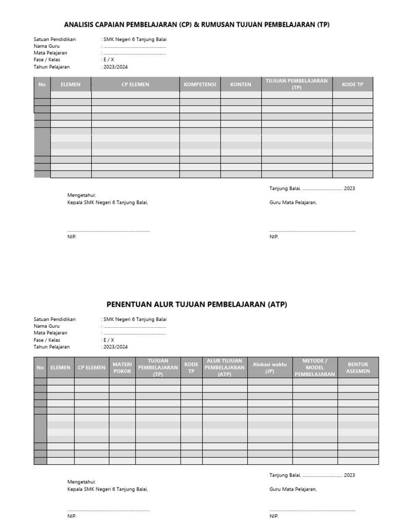 Contoh Format-Analisis Capaian Pembelajaran | PDF