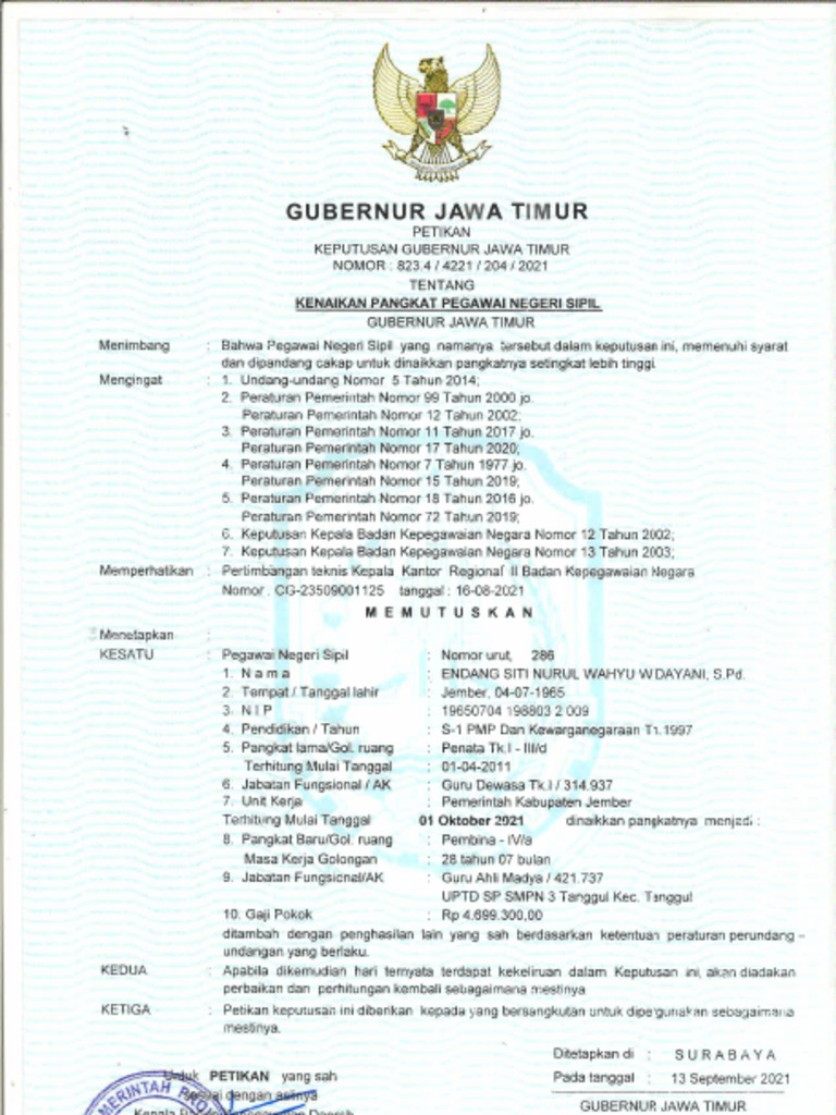 Endang SNWW SK IVa | PDF