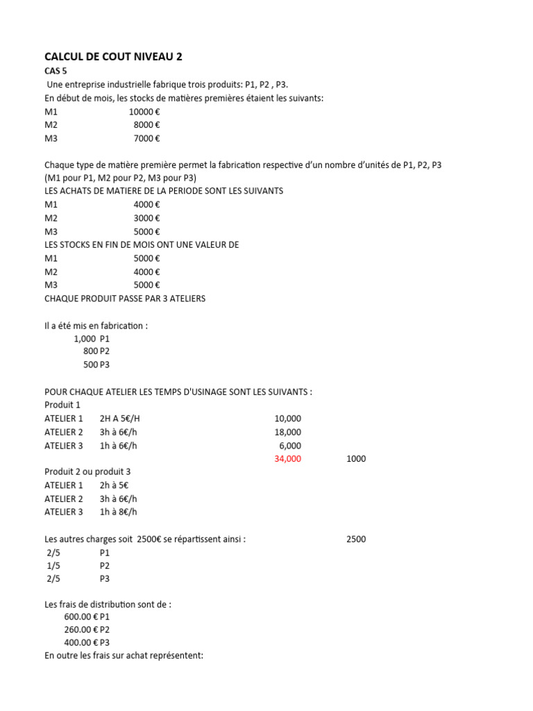 CALCUL DE COUT NVX2 RLT | PDF
