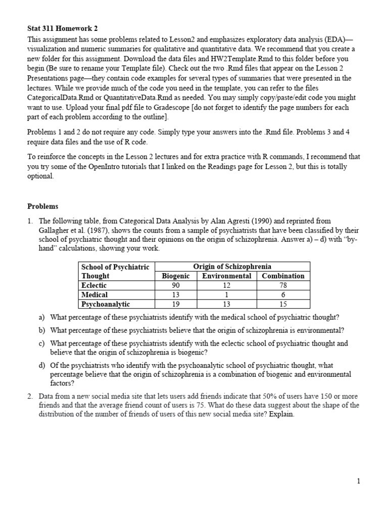 Homework 2 | PDF | Statistics | Data