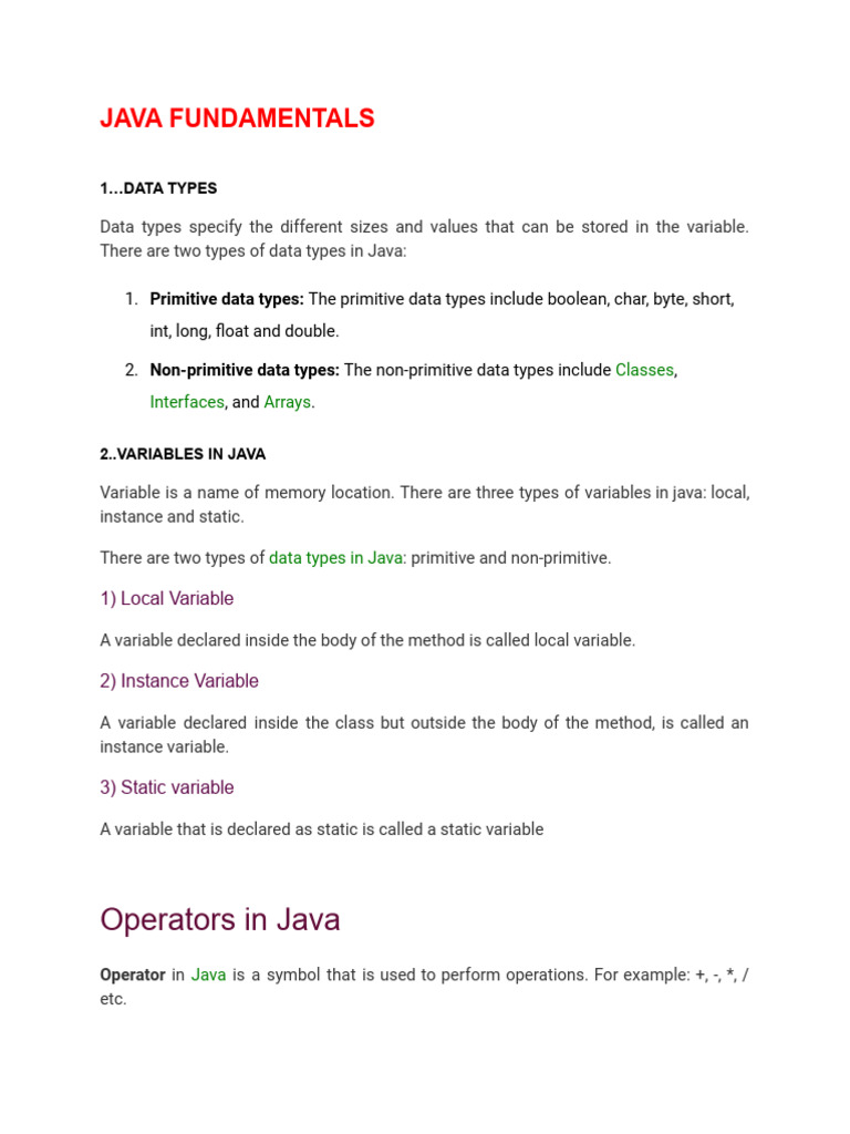 Java 1 | PDF