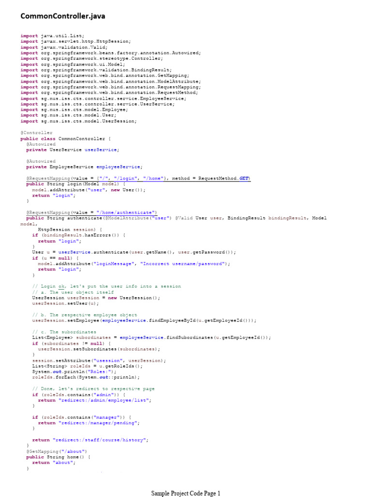Common Controller | PDF