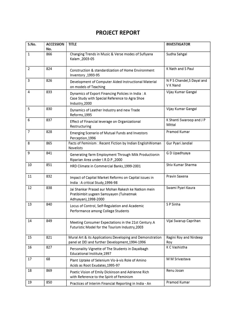 Project Report | PDF