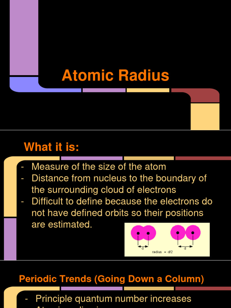 Atomic Radius | PDF | Ion | Ionization