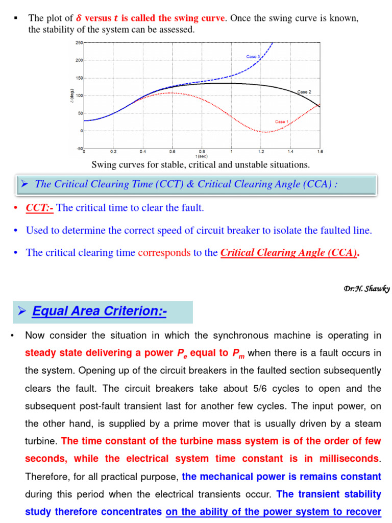 Versus Is Called The Swing Curve | PDF | Steady State | Electricity
