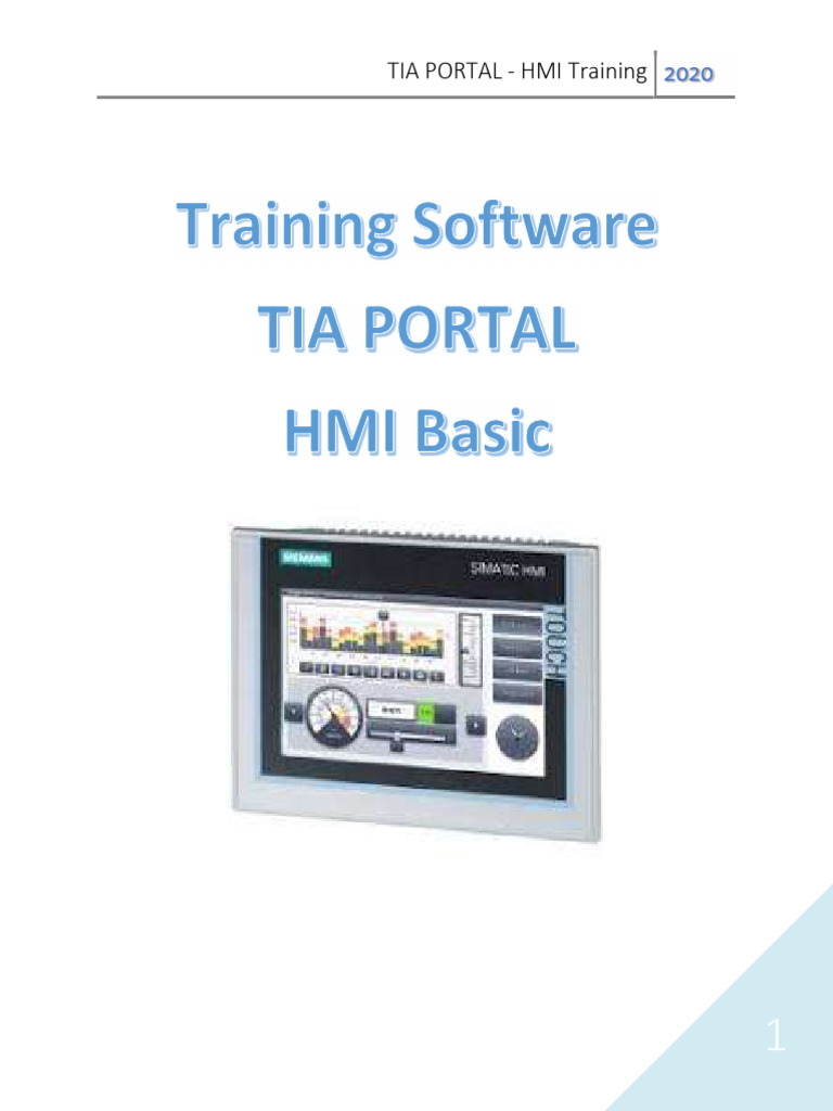 Handbook Training HMI Siemens With TIA PORTAL | PDF