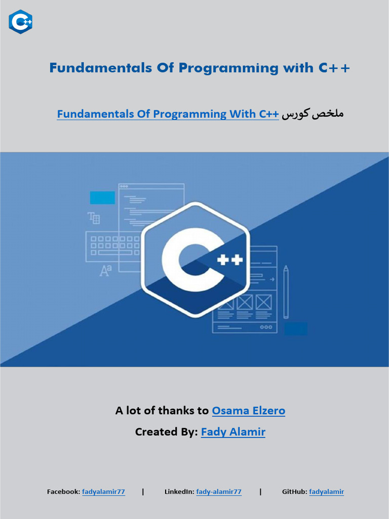 Fundamentals of Programming With C++ | PDF