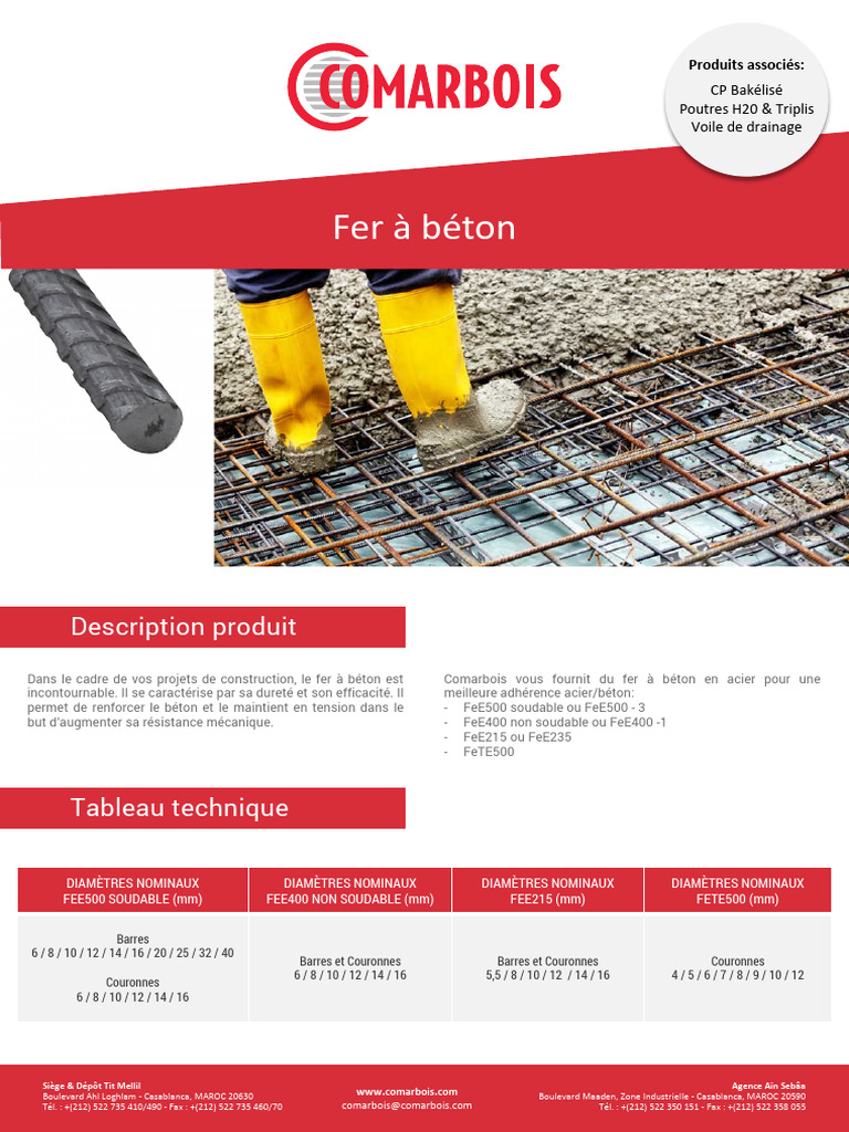 Fiche - Fer A Beton | PDF