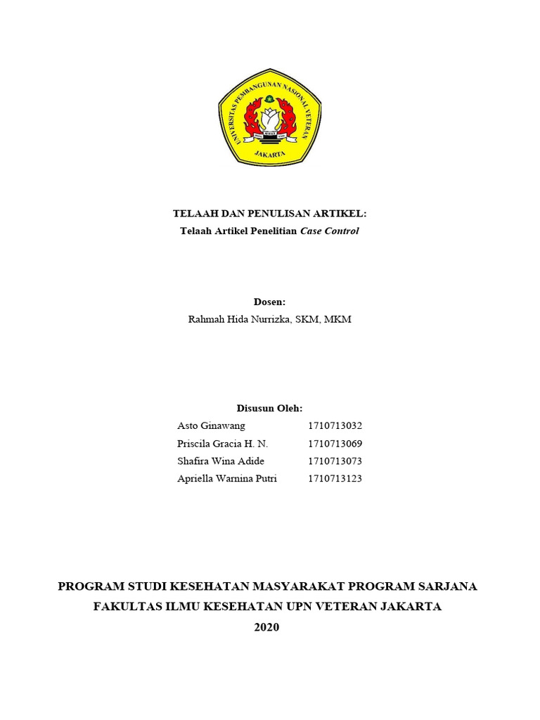 Makalah Telaah Artikel Kelompok 6 - Case Control | PDF