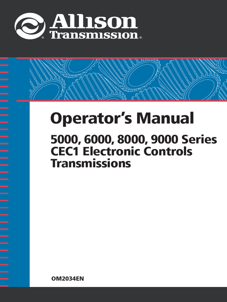 Allison 5000 6000 8000 9000 Series | PDF | Clutch | Manual Transmission