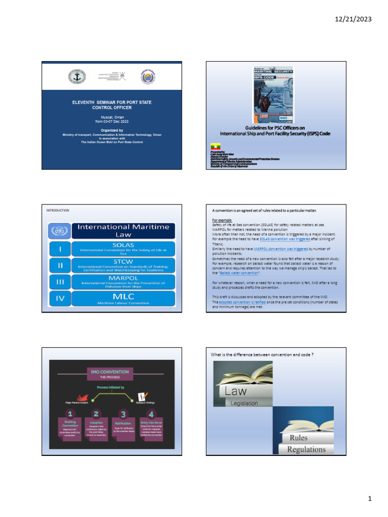 ISPS Code Guidelines for Port Officers | PDF | Shipping | Water Transport