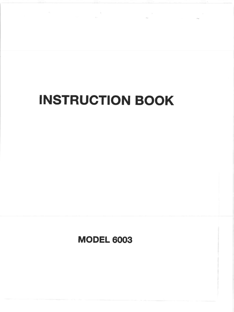 Elna 6003 Instruction | PDF