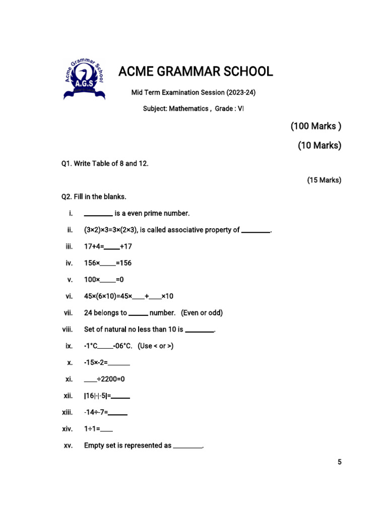 Maths G 6 MD | PDF | Number Theory | Mathematical Objects