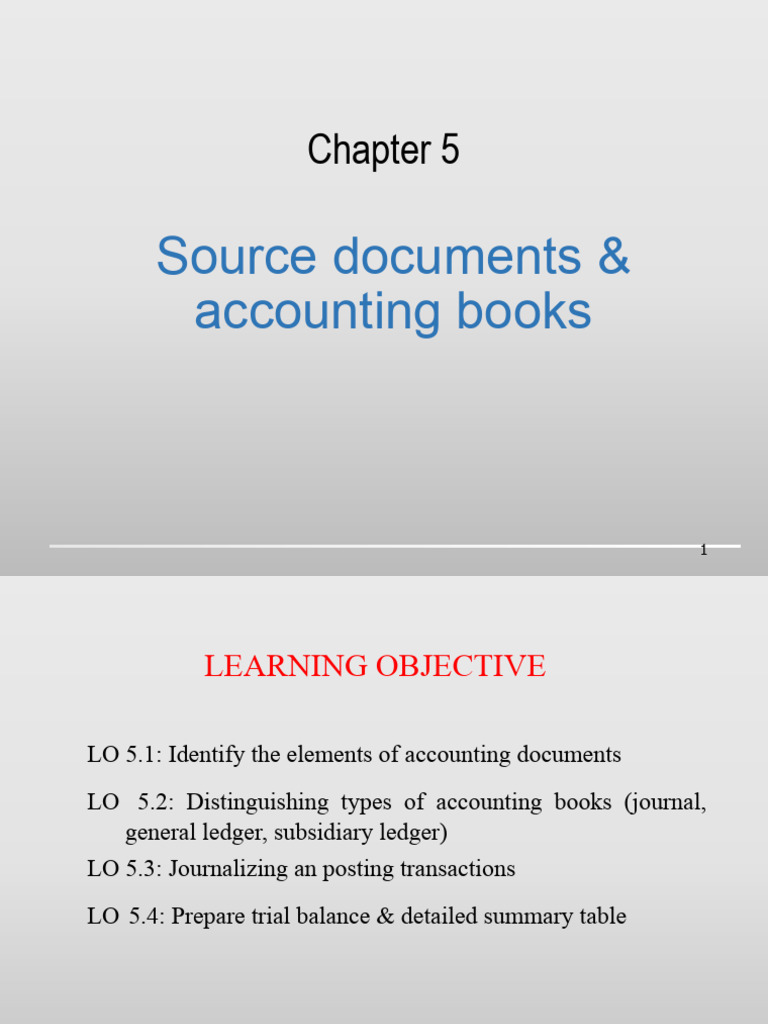 Chapter 5-Accounting Documents & Accounting Books | PDF | Debits And ...