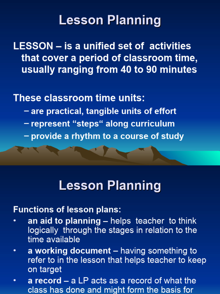 Lesson - Planning | PDF | Teachers | Lesson Plan