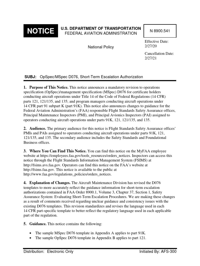 Notice | PDF | Federal Aviation Administration | Aviation