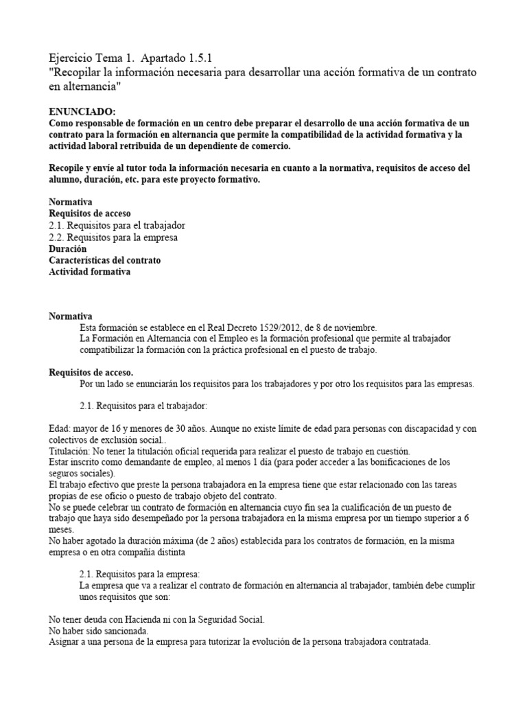 MF1442 - Ejercicio Tema 1. Apartado 1.5.1. | PDF | Tiempo de trabajo ...