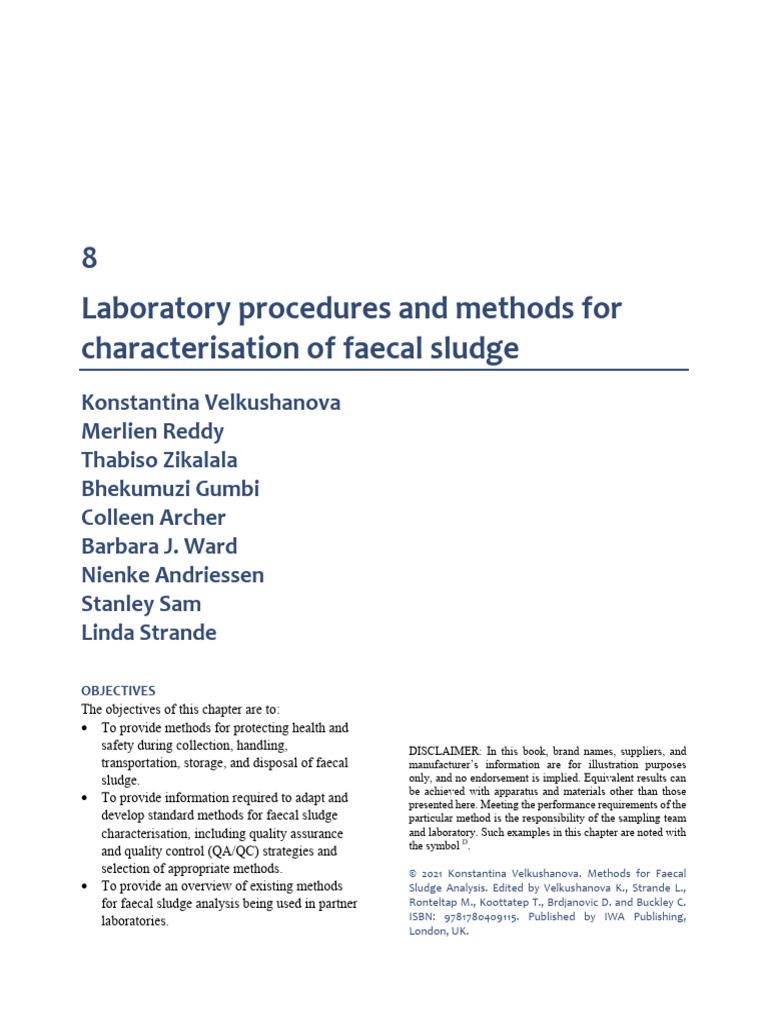 Laboratory Procedures and Methods For - Ch08 | PDF