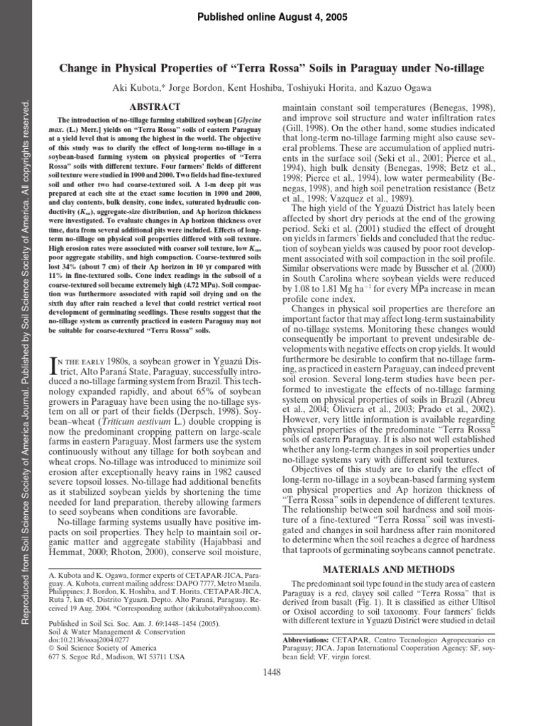 Change in Physical Properties | PDF | Soil | Soybean