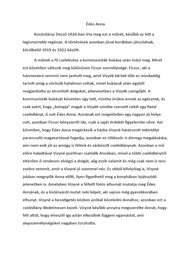 Édes Anna | PDF