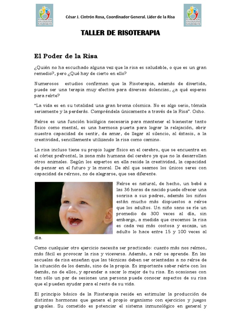 Taller de Risoterapia | PDF | La risa | Humor