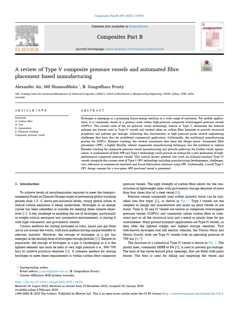 AFP Tank | PDF | Composite Material | Hydrogen