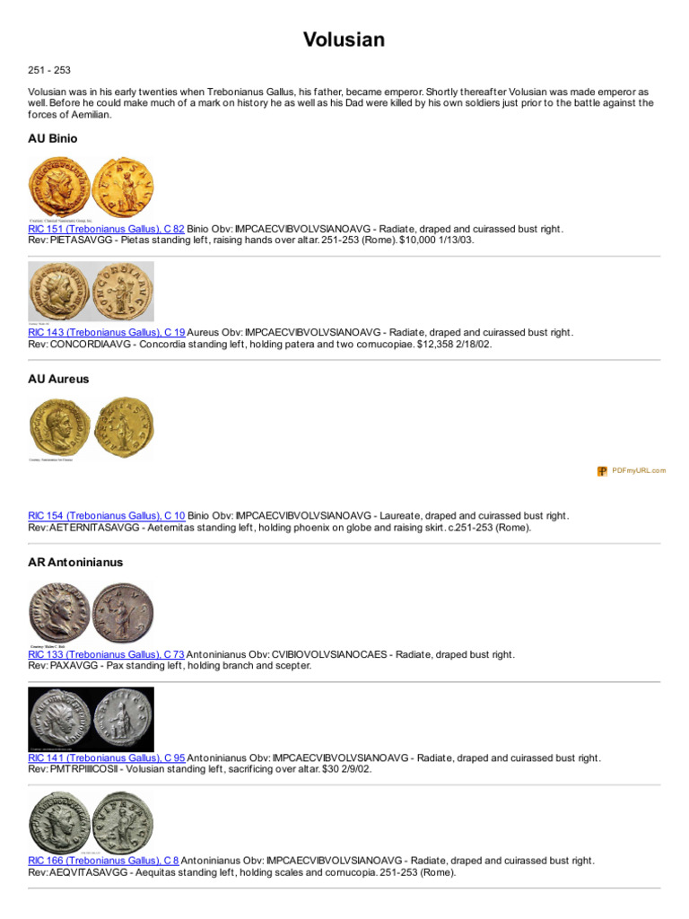 Volusian | PDF | Roman Emperors | 3rd Century