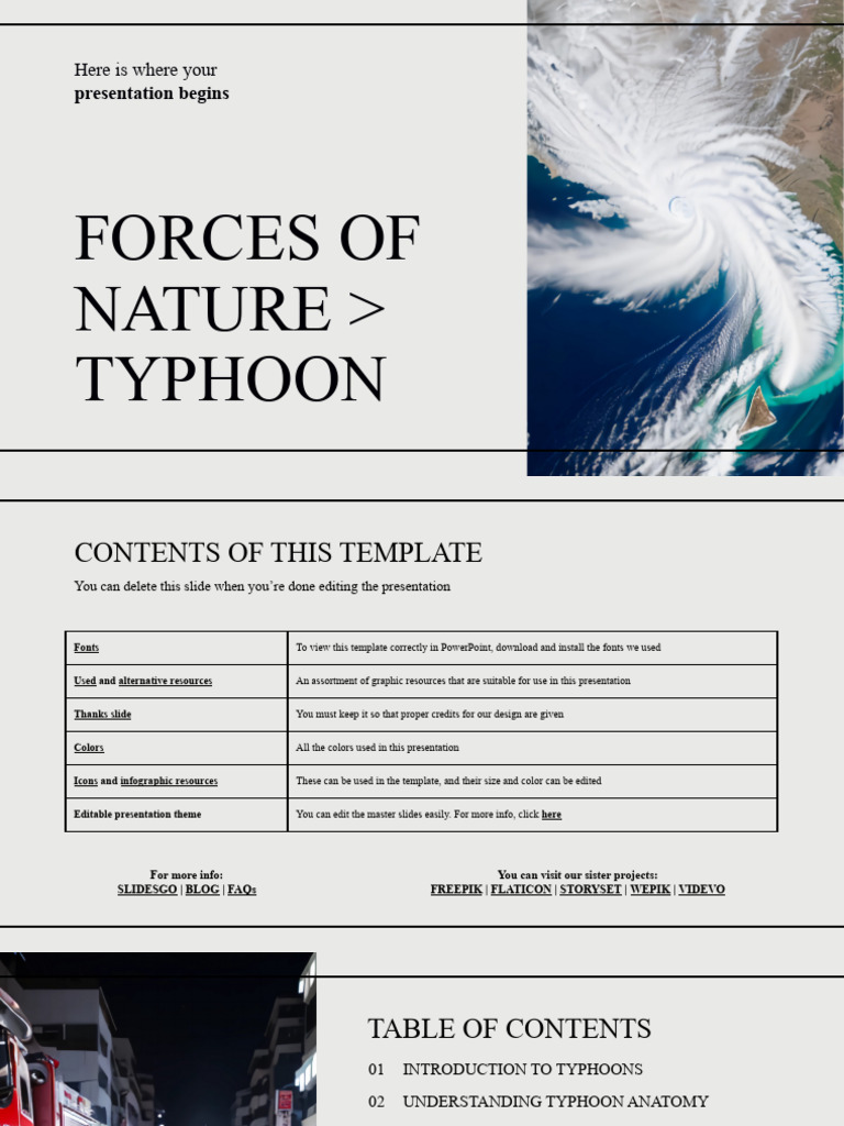Forces of Nature - Typhoon by Slidesgo | PDF | Tropical Cyclones | Eye ...