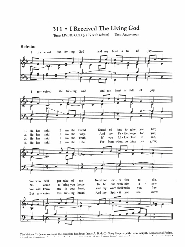 I Received The Living God | PDF