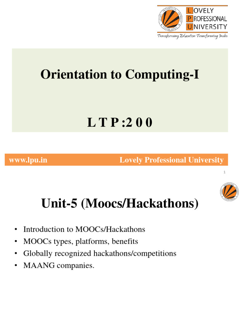 Unit-5 Part 2 | PDF | Massive Open Online Course | Information Technology Unit-5 Part 2 | PDF | Massive Open Online Course | Information Technology