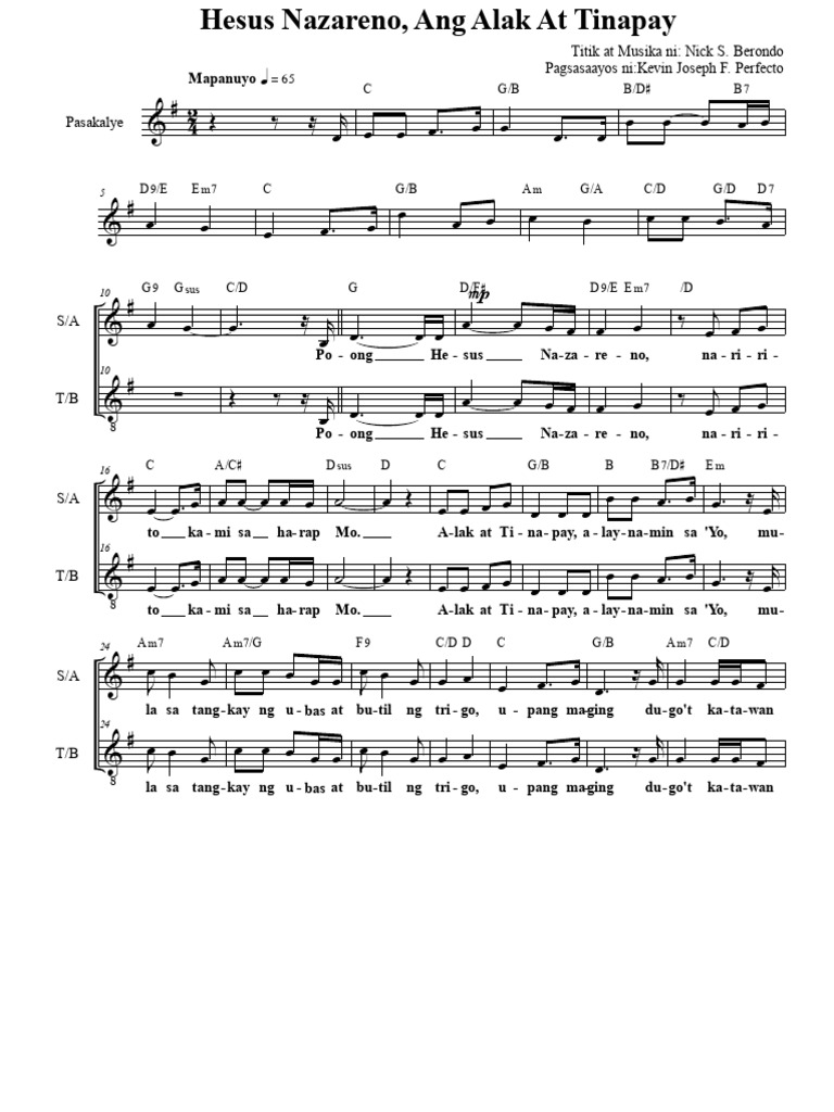 Hesus Nazareno Alak at Tinapay | PDF