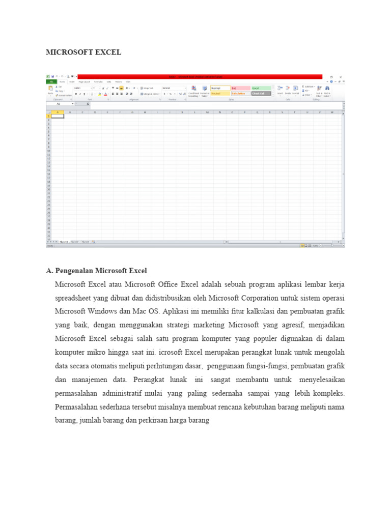 Modul Dasar Microsoft Excel | PDF