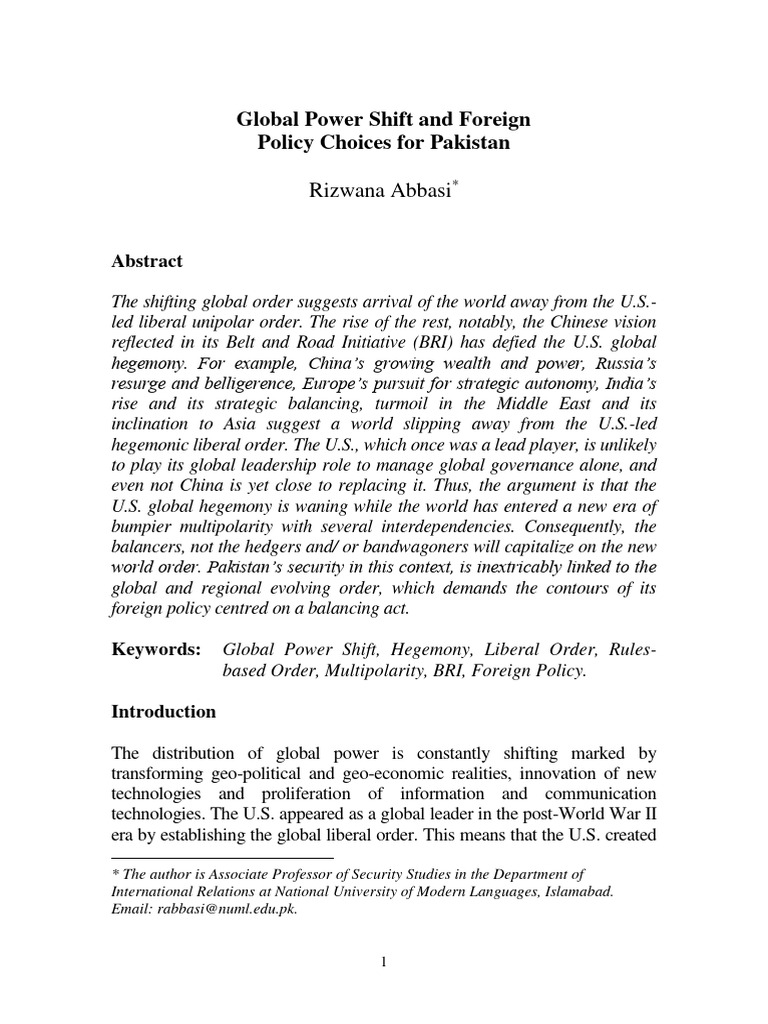 Rizwana Abbasi SS No 1 2023 | PDF | Pakistan | China