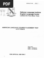 ALCPT Practice: Take This Test Now | PDF | Workweek And Weekend