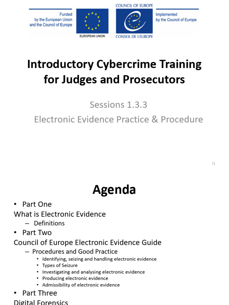 Session 10 - Electronic Evidence, Practice and Procedures | PDF ...
