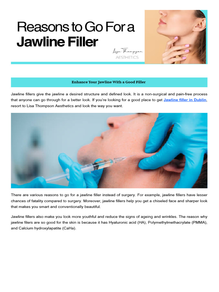 Reasons To Go For A Jawline Filler | PDF