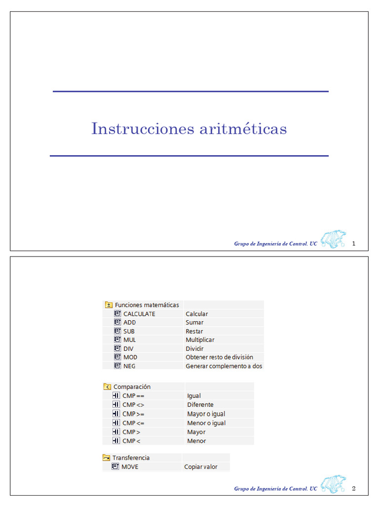 Instrucciones Aritméticas | PDF | Tecnología
