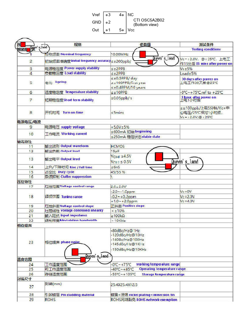 Ocxo Cti Osc5a2b02 Datasheet | PDF