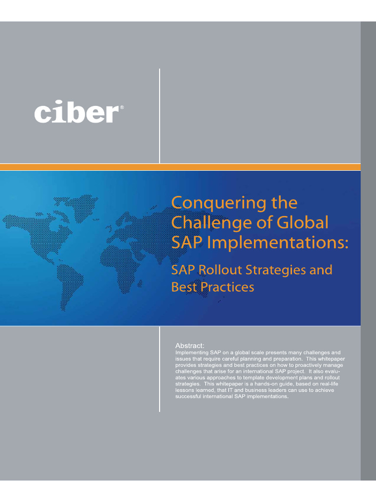 SAP Global Template and Rollout Approach - Ciber | PDF