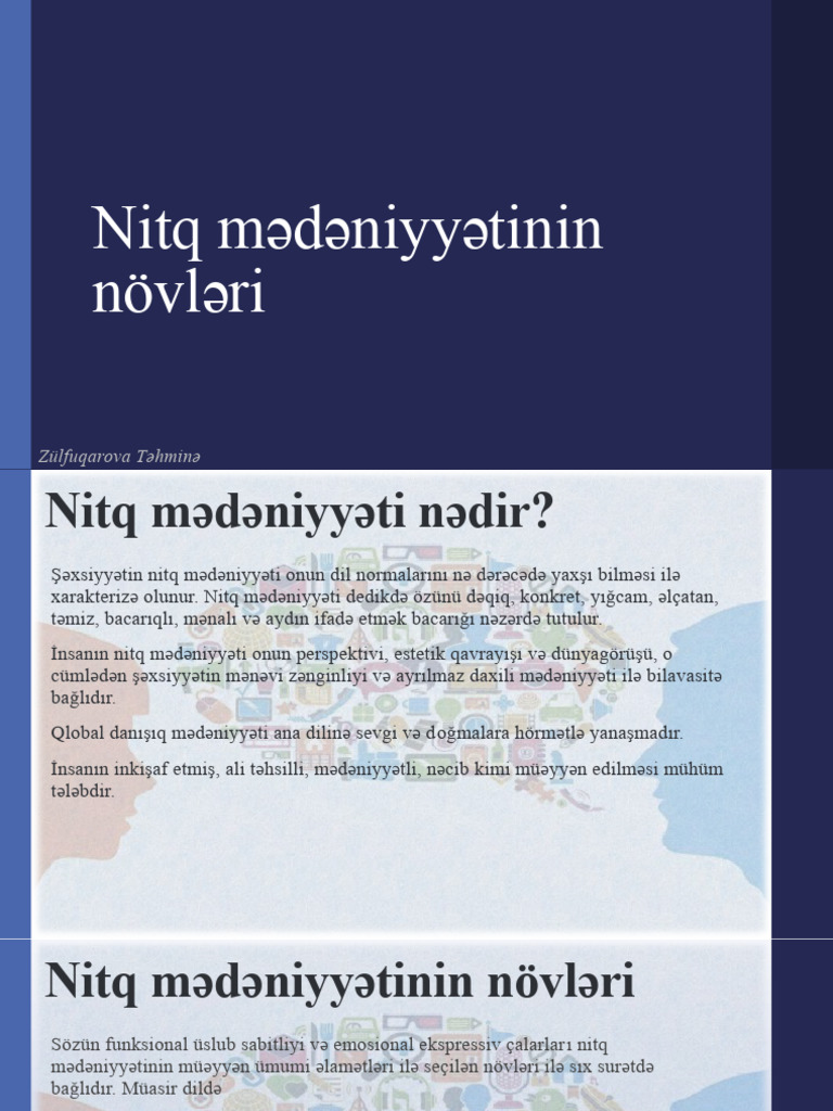 Nitq Mədəniyyətin Novleri | PDF